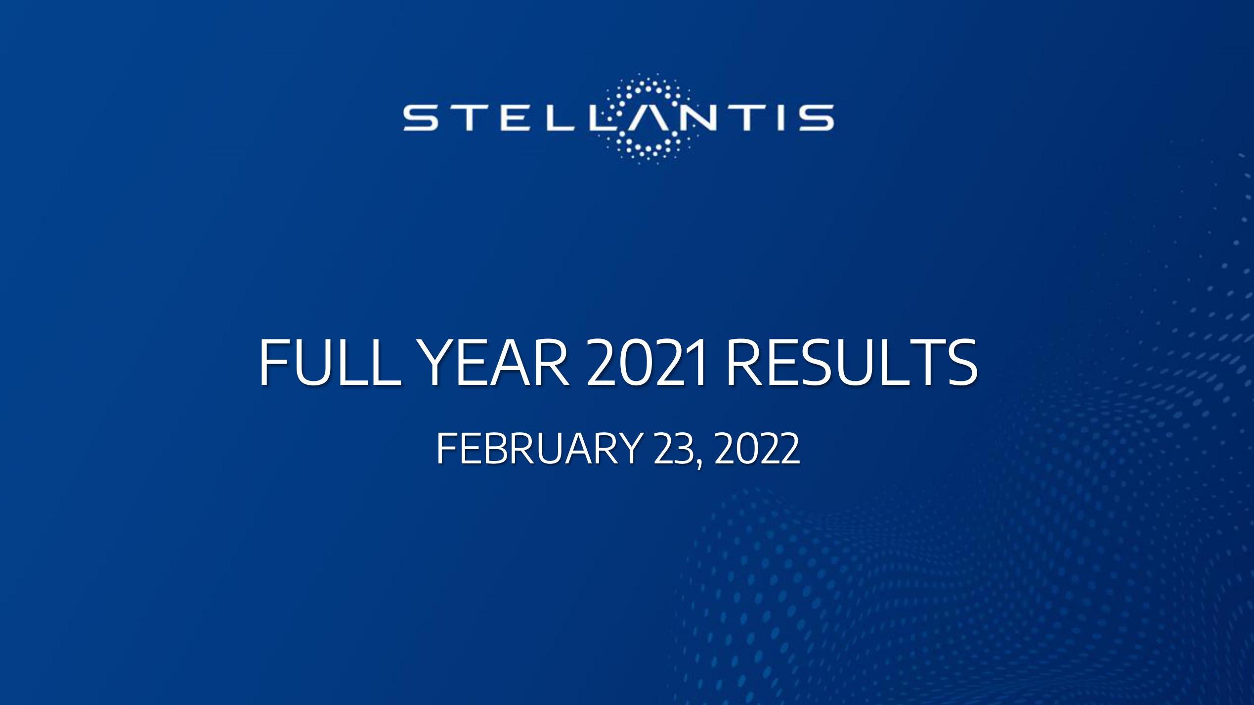 Stellantis Employees Benefit from Company's 2021 First Full Year ...