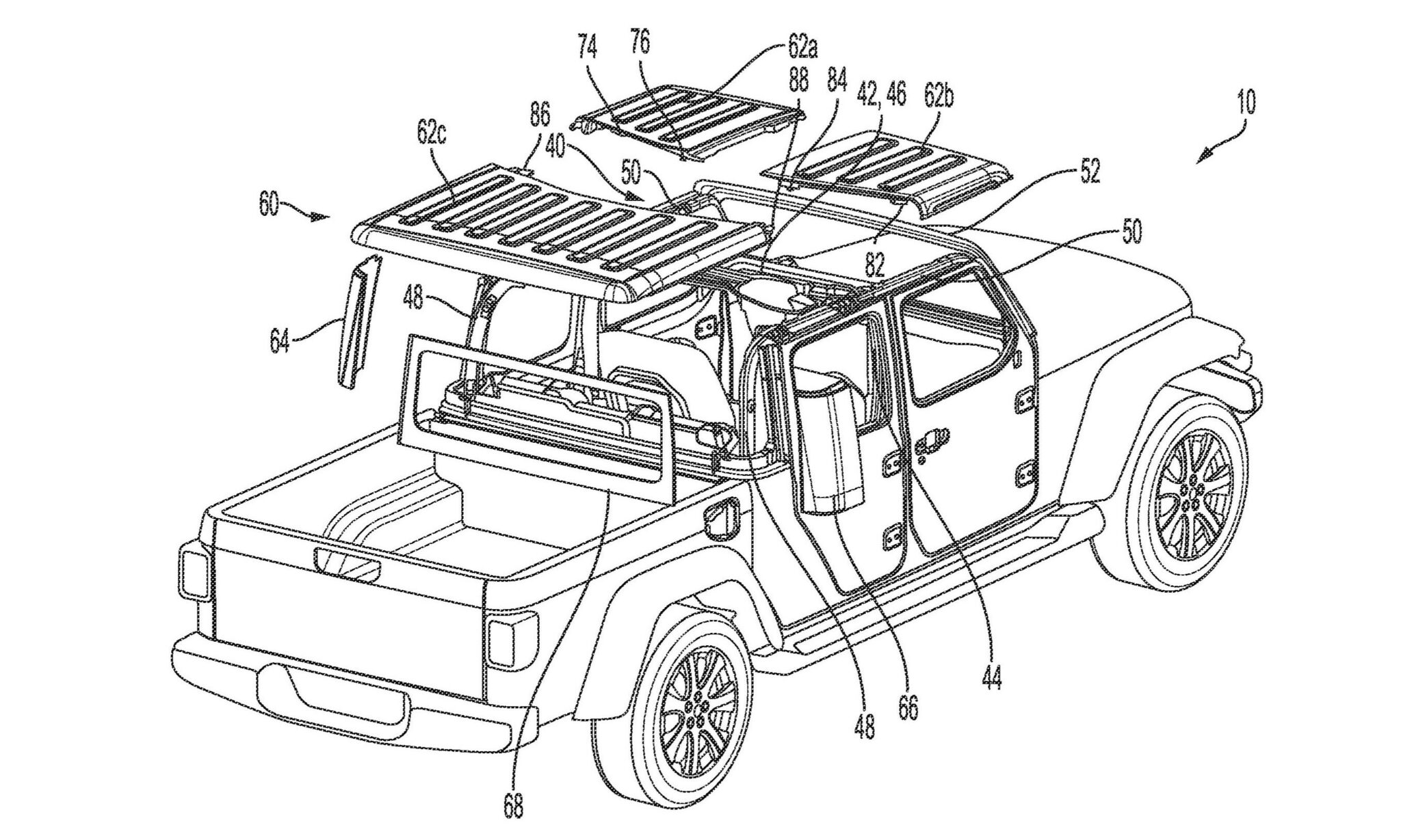 Jeep® Gladiator To Get Convertible Top Tonneau Cover Carrier ...