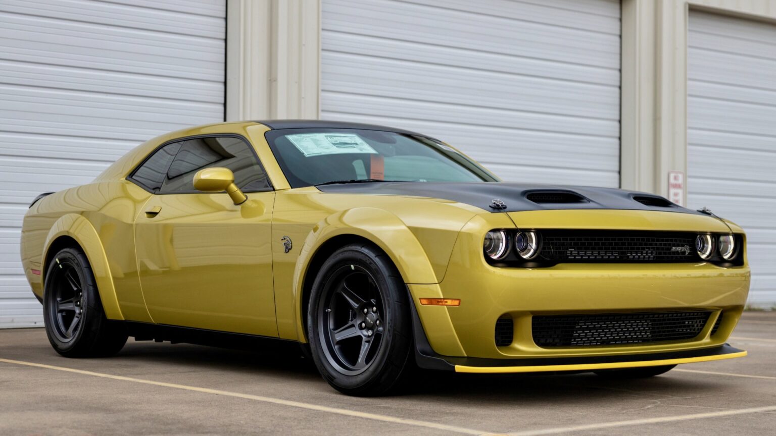 FOR SALE: 25-Mile 2021 Dodge Challenger SRT Super Stock in Gold Rush ...