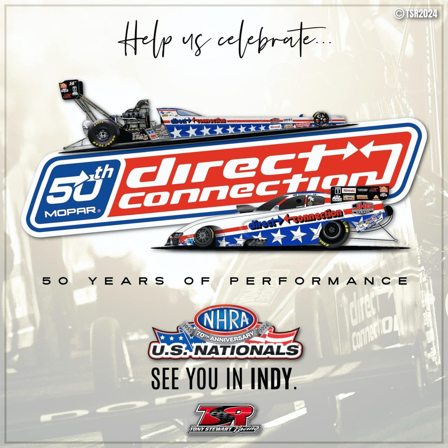 TSR Celebrates Direct Connection’s 50th at NHRA U.S. Nationals ...