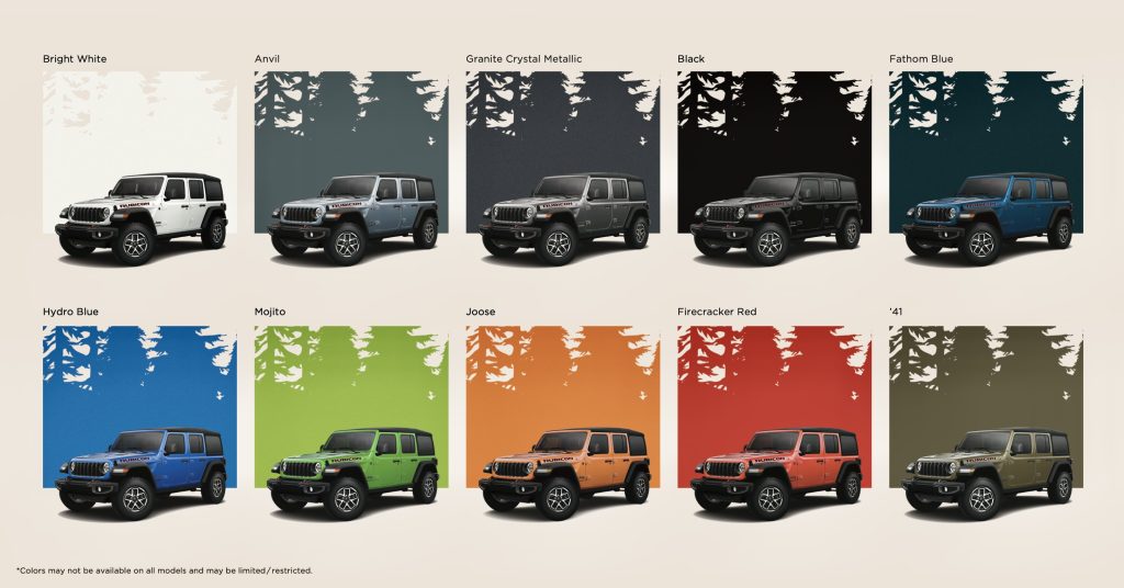 Jeep® Brings Back Bold Colors for 2025 Wrangler and Gladiator ...