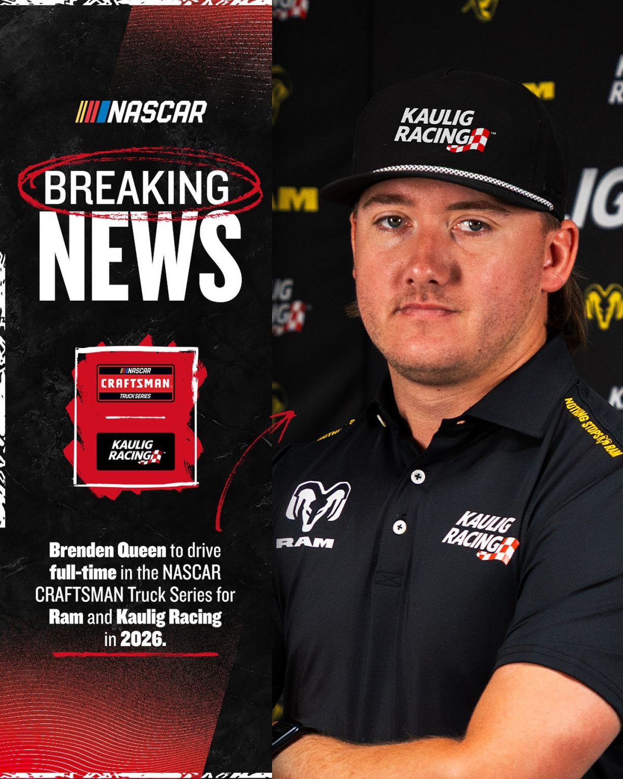 Brenden “Butterbean” Queen Joins Kaulig Racing Team - MoparInsiders