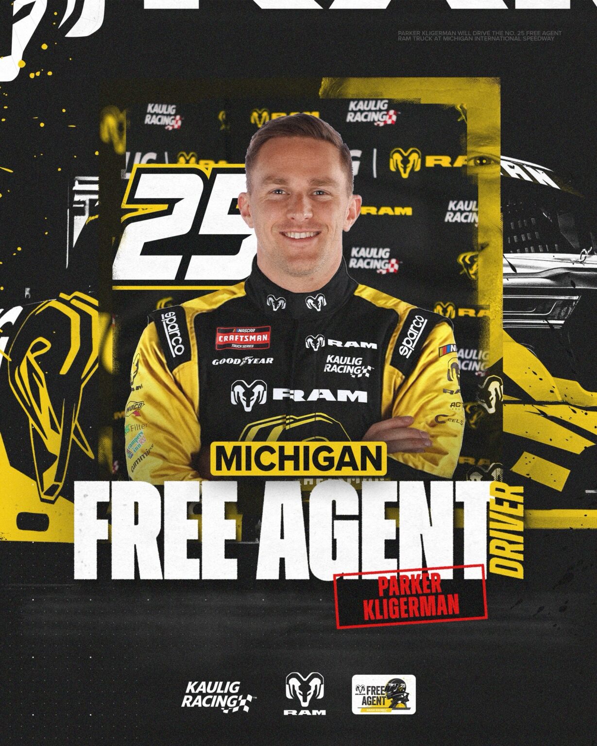 Parker Kligerman Returns To Kaulig Racing Ram For Michigan - MoparInsiders